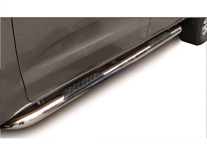 Ford Ranger 2012 – 2020 Polished Stainless Steel Round Side Step Double ...